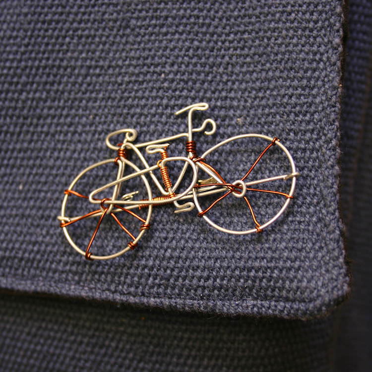 Wire Bike Pin - Kenya – Fair and Square McKinney LLC
